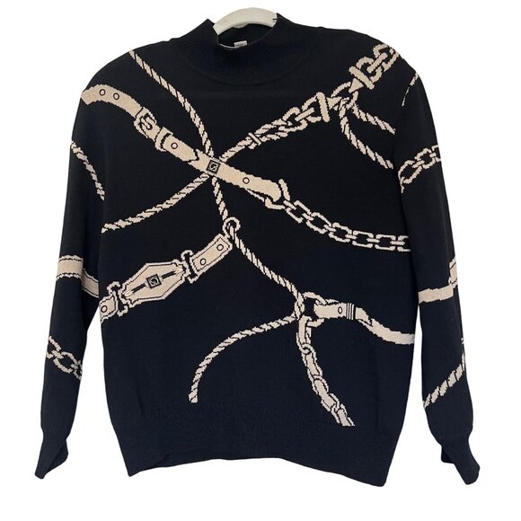 St. John | Sweaters | St John Collection Vintage Black Mockneck Sweater ...